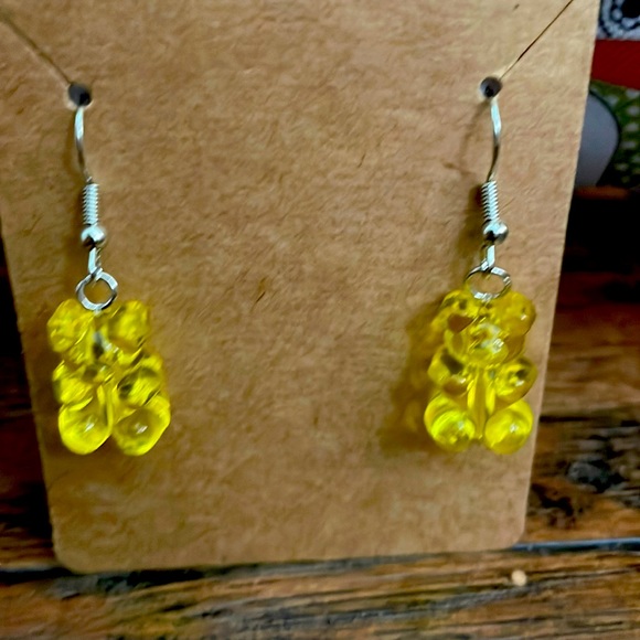 Jewelry | Yellow See Through Gummy Bear Earrings | Poshmark